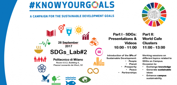 SDGs Lab at POLIMI - 28/09/2017 - Campus Sostenibile